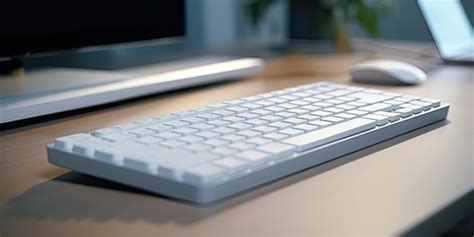 White Keyboard Keys Macro Shot Of Keyboard Buttons Premium Ai Generated Image