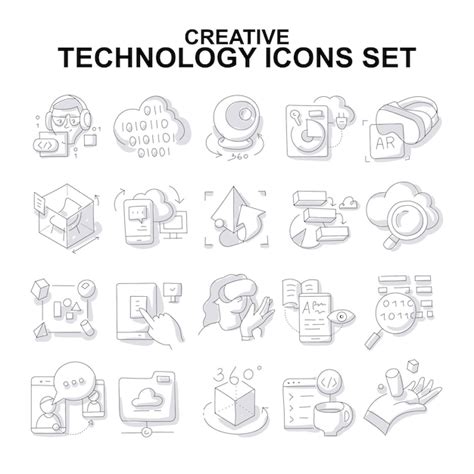 Premium Vector Technology Icons Set