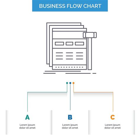 Internet Page Web Webpage Wireframe Business Flow Chart Design With