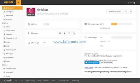 Install Ajenti On Debian Kifarunix