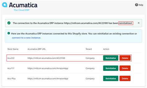 Acumatica App In Shopify Doesn T Work Community