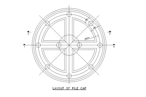 Layouts Of Pile Cap Details Are Given In This 2d Autocad Dwg Drawing File Download The 2d
