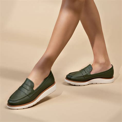 Modare 7400 100 Loafer Flat In Olive Napa Charley Boutique