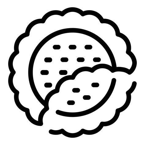 Cookie Shape Icon Outline Vector Food Biscuit 15111886 Vector Art At