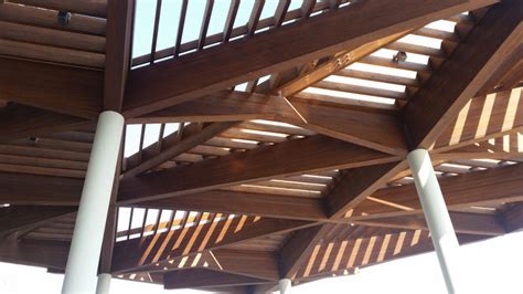 Complex Glulam Canopy Roof Precise Cnc Prefabrication