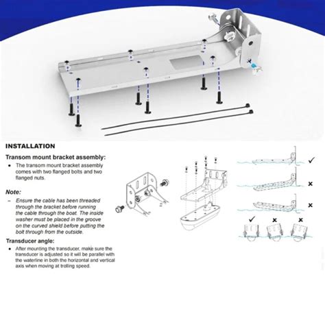 Yacht Marine Transducer Mounting Bracket Support For Structurescan 3d