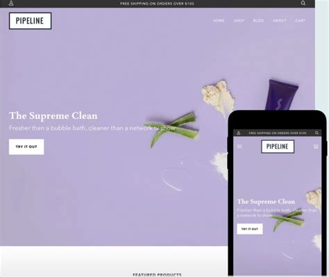 Pipeline Shopify Theme Free World Digital