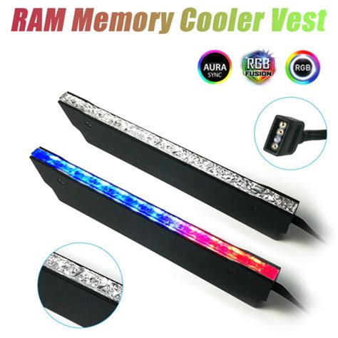RAM Memory Cooler Vest 5V ARGB 3Pin Colorful LED Memory Radiator On OnBuy