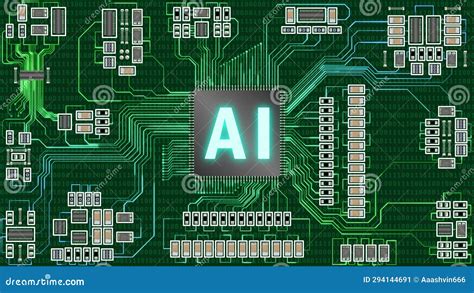 Ai Microchip On Motherboard Stock Video Video Of Tech Machine 294144691