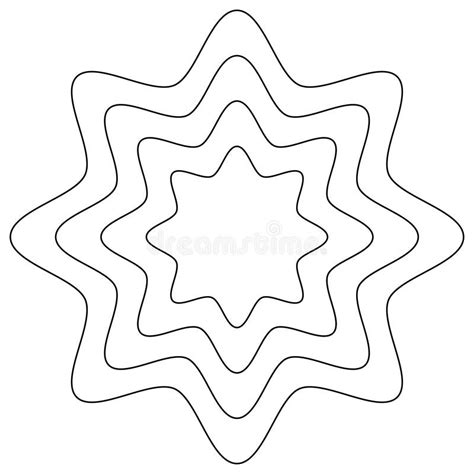Zigzag Art Lines Geometric Circular Element With Wavy Abstract Circular Element Zigzag Circle