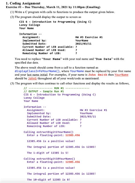 Solved 1 Coding Assignment Exercise 1 Due Thursday