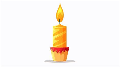 Colorful Cartoon Birthday Candle Illustration For Celebratory Designs