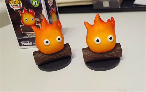3d печать работы Calcifer Howls Moving Castle Ghibli Funko Pop
