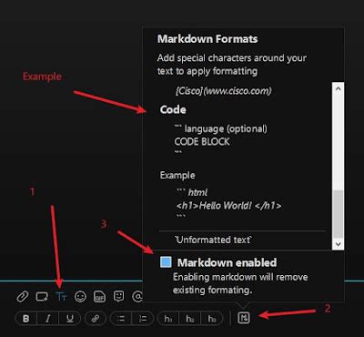 WebEx Code Block With Syntax Highlighting In Message