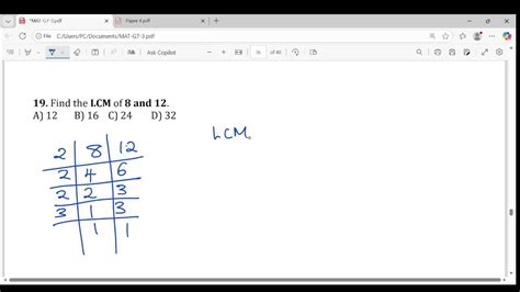 Lcm Of Numbers Youtube