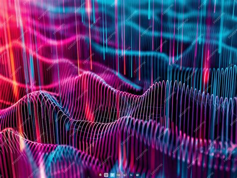 Abstract Digital Waveform Visualization Premium Ai Generated Image