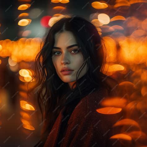 Premium Ai Image Morden Woman Short Dress Fashion Model And Dark