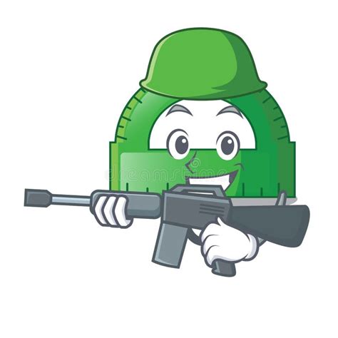 Army Protactor In On The Character Shape Stock Vector Illustration Of Funny Retro 137475747