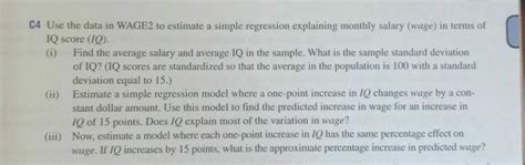 solved c4 use the data in wage2 to estimate a simple