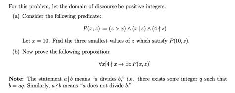 solved for this problem let the domain of discourse be