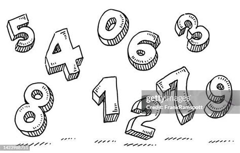 Flying Numbers Drawing High Res Vector Graphic Getty Images