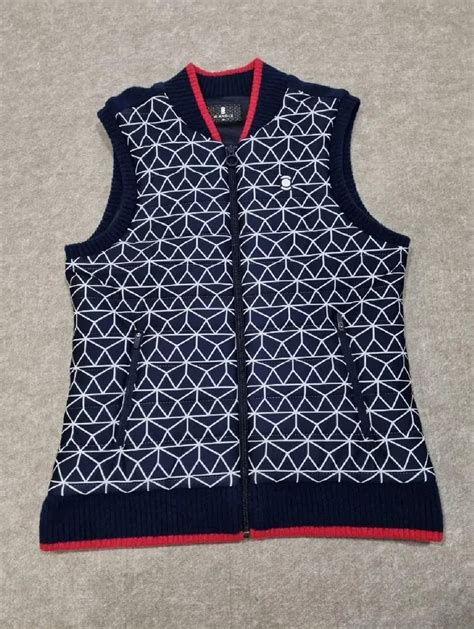 여성 95 와이드앵글 골프웨어 니트 방풍 조끼 후루츠패밀리