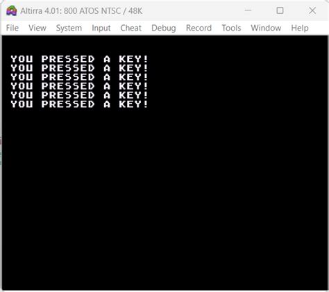 Io Control Keyboard Read Using Inkey Example Ugbasic
