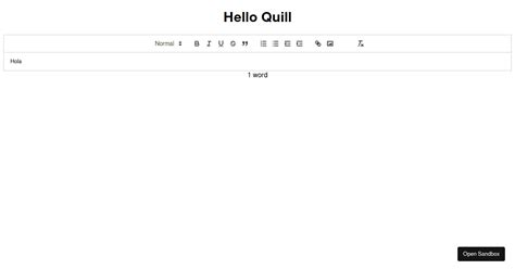 React Quill Examples Codesandbox