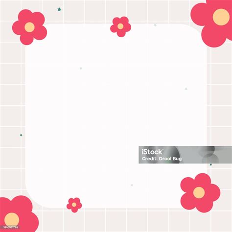 Cute Flower Background With Framework Stock Illustration Download