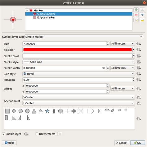 122 The Symbol Selector — Qgis Documentation Documentation