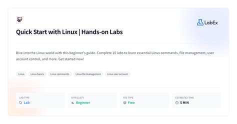 linux 빠르게 시작하기 10 개의 실습으로 기초 마스터 labex