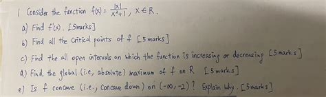 solved i consider the function f x x x2 1 xinr a ﻿find
