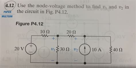 Solved Use The Node Voltage Method To Find Vi And V Chegg