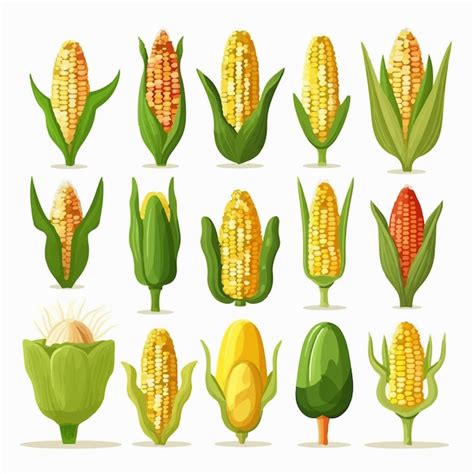 Premium Vector Colorful Vector Corn Patterns With Different Shapes