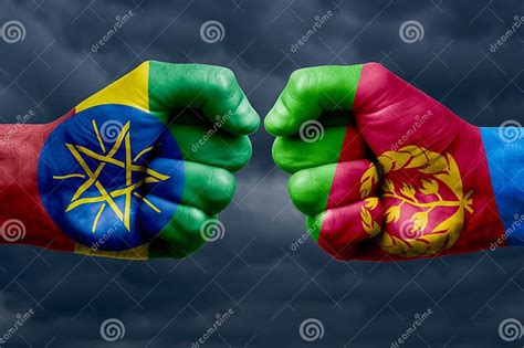 Ethiopia Vs Eritrea Confrontation Religious Conflict Men S Fists With Ethiopia Vs Eritrea Confrontation Religious Conflict Men S Fists With