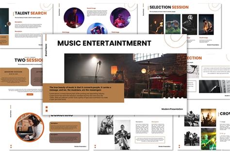 Music Entertainment Powepoint Template Incl Branding And Clean Envato