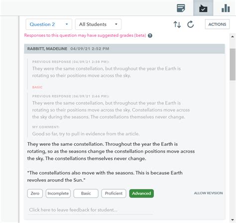 Revise Answers Actively Learn
