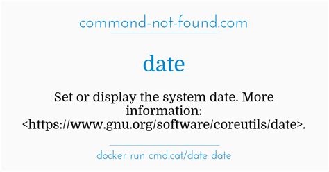 Command Not Found Date