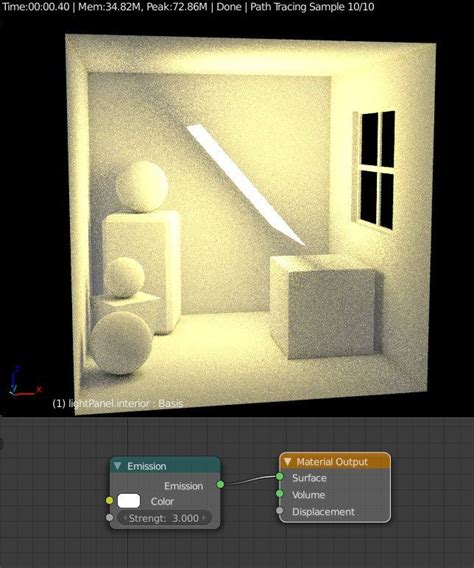 Blender Settings For Cycles Emission Node Setup 1 Blender Blender