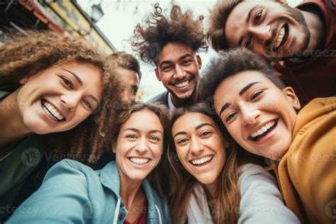Ai Generated Group Of Young People Taking A Picture Together Created