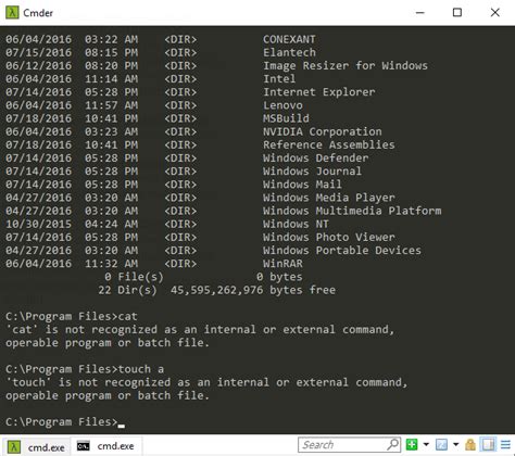 Terminal Conemu Cmder Replaces Command Prompt Without Features