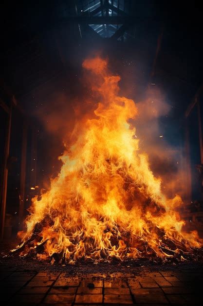 Premium Ai Image Cooking Fire
