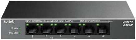 Tp Link Port Mbps Desktop Ethernet Switch With Port Poe W Poe Budget Up To M