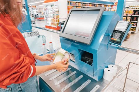 Premium Photo Automated Selfservice Checkout At The Supermarket Allows Customers To Quickly