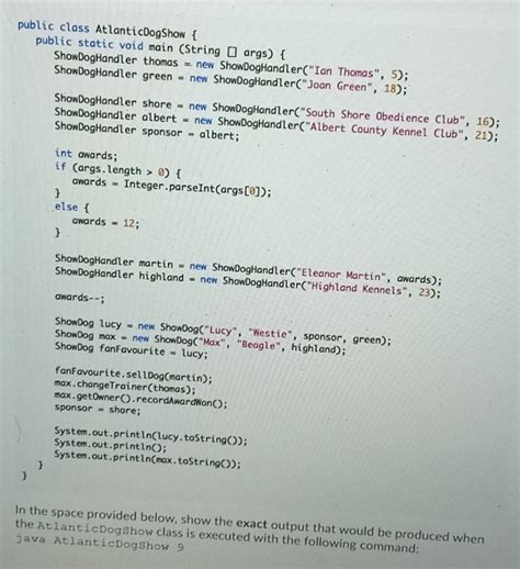 Solved Examine The Following Javadoc Documentation For A