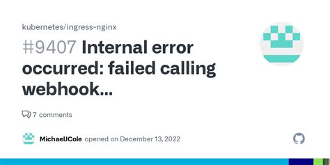 Internal Error Occurred Failed Calling Webhook · Issue