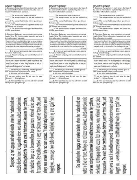 Implicit Vs Explicit Worksheet Pdf