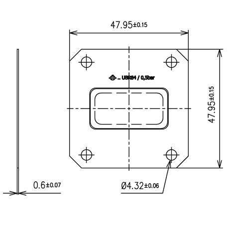 Waveguide Pressure Window R 84 Ubr Untreated Bn 865761 Product Finder Spinner Gmbh