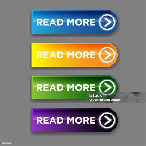 자세히 보기 웹 버튼 플랫 디자인 서식 파일 색 그라데이션 스타일 고리 사슬에 대한 스톡 벡터 아트 및 기타 이미지 고리