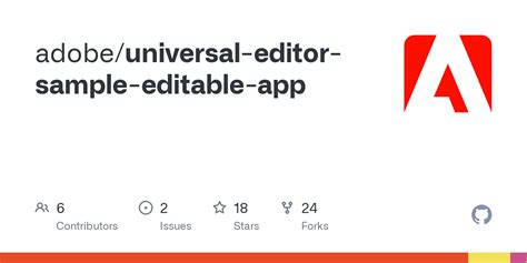 Github Adobeuniversal Editor Sample Editable App